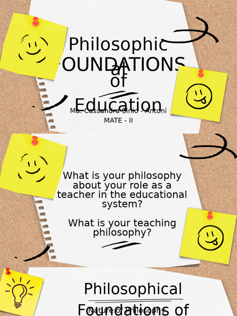 Antoni Ma. Cassandra - Philosophical Foundations of Education | PDF ...