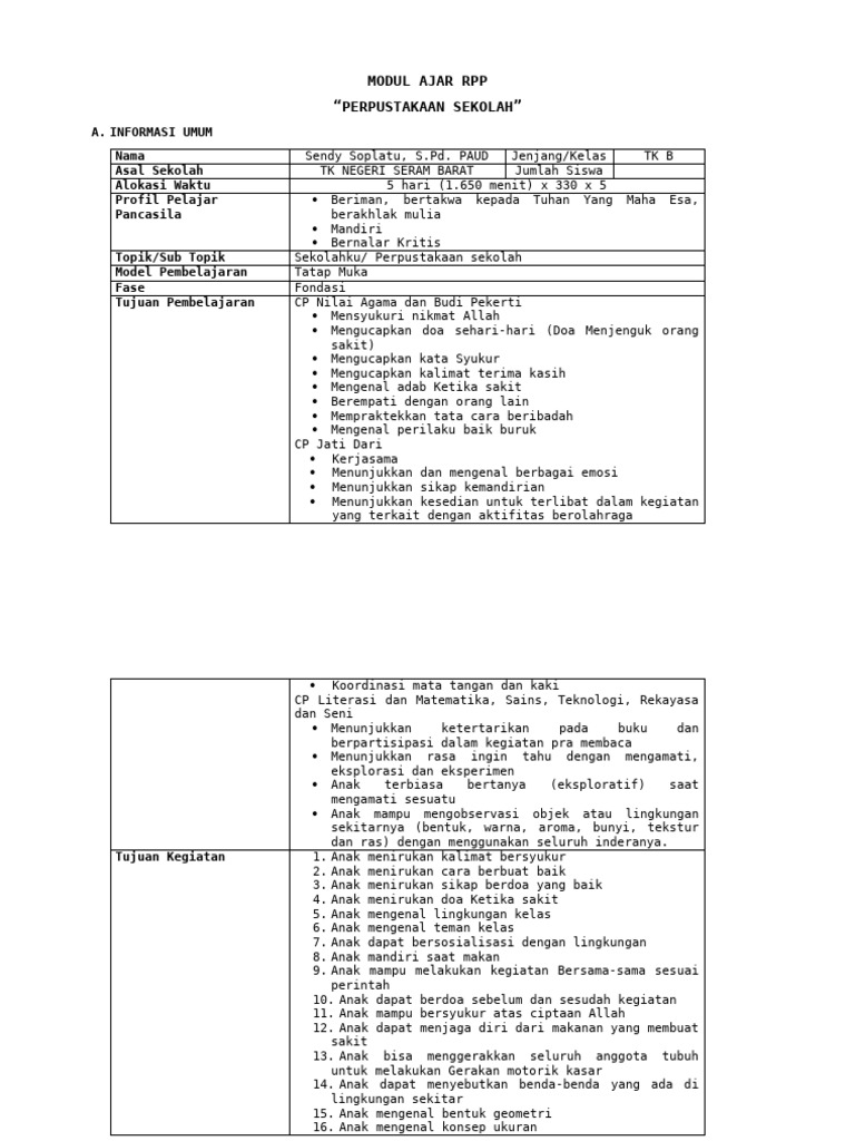 Modul Ajar RPP - 014912 | PDF