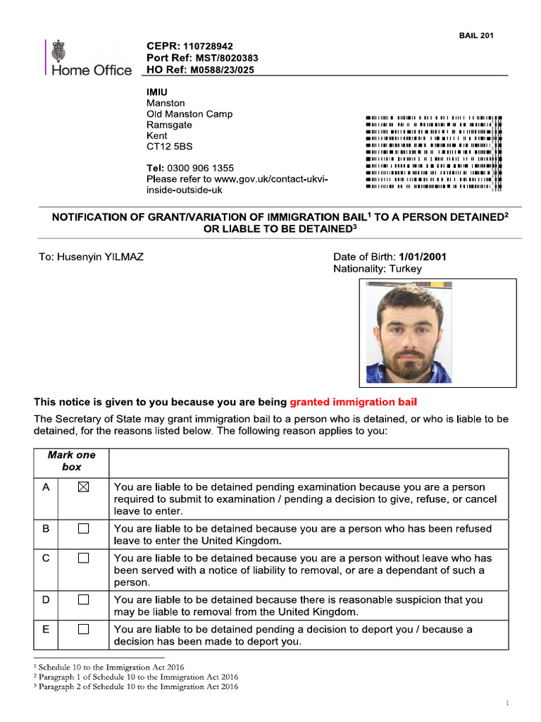Bail 201 Husenyin Yilmaz 4 | PDF