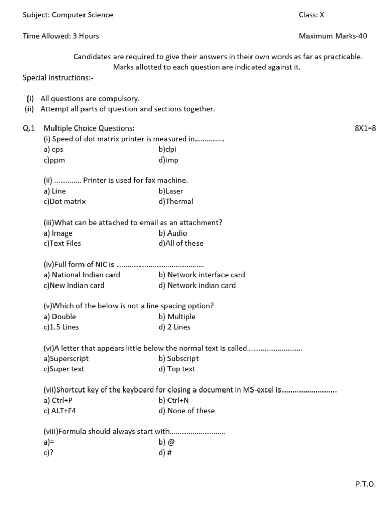 MQP CS 10 20 09 2024 | PDF