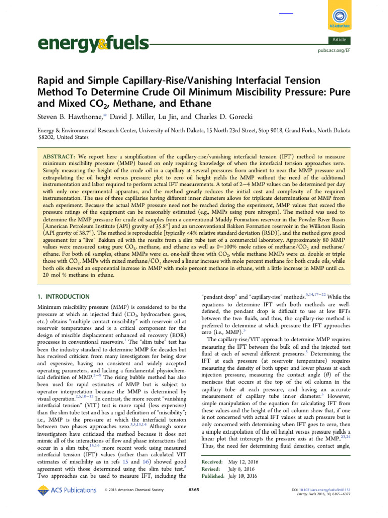 Hawthorne Et Al 2016 Rapid and Simple Capillary Rise Vanishing ...