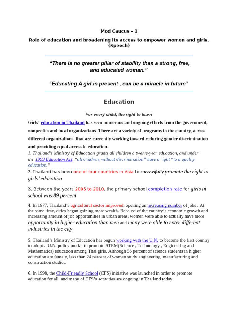 Role of Education Main | PDF