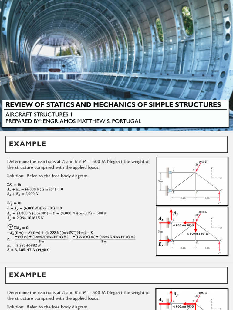 4. Review of Statics and Mechanics of Simple Structures Pt. 2 ...