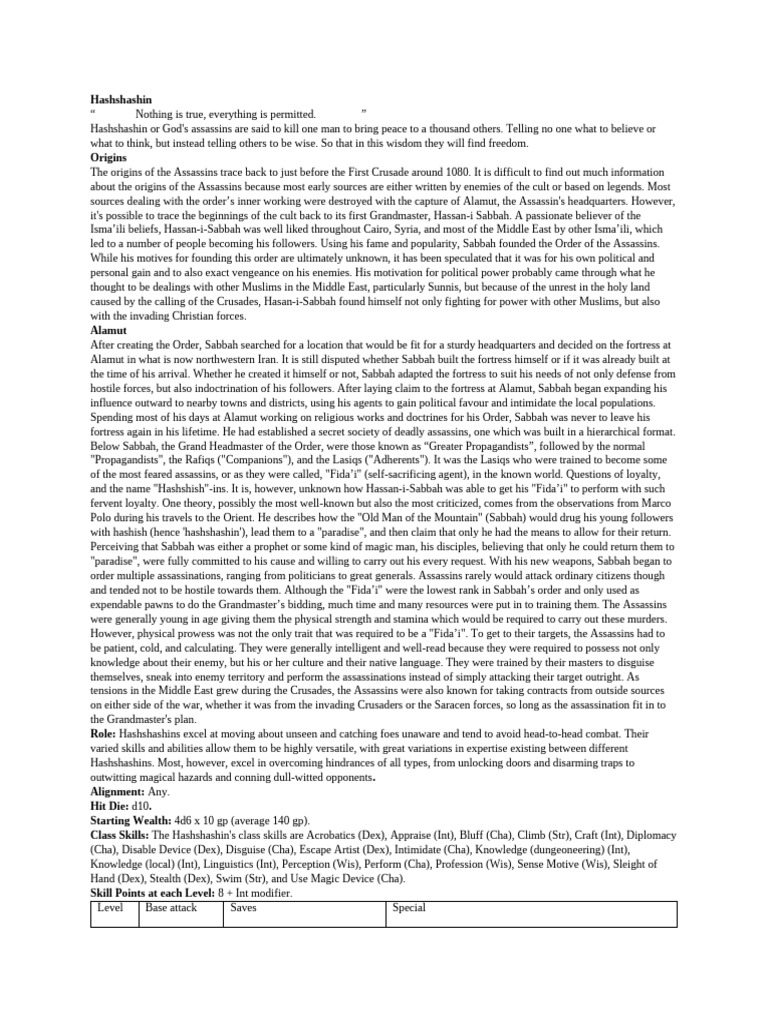 Hashshashin V2 II | PDF