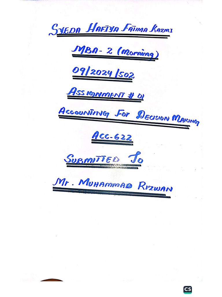 Accounting Assignment #1 | PDF