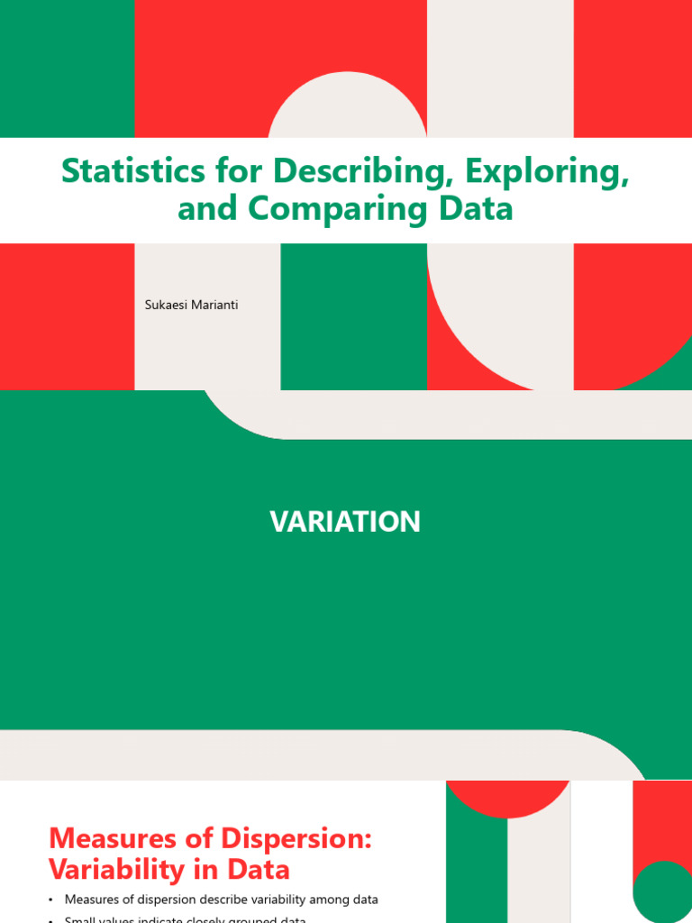 4 Describing Exploring And Comparing Data Variation Pdf