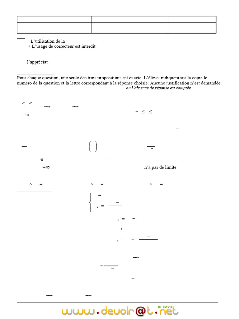 Devoir de Contrôle N°1 - Math - Bac Informatique (2009-2010) MR Sola ...