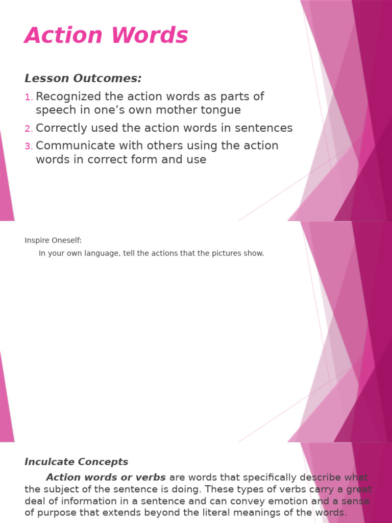 Action Words | PDF