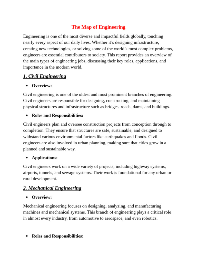 The Map of Engineering | PDF