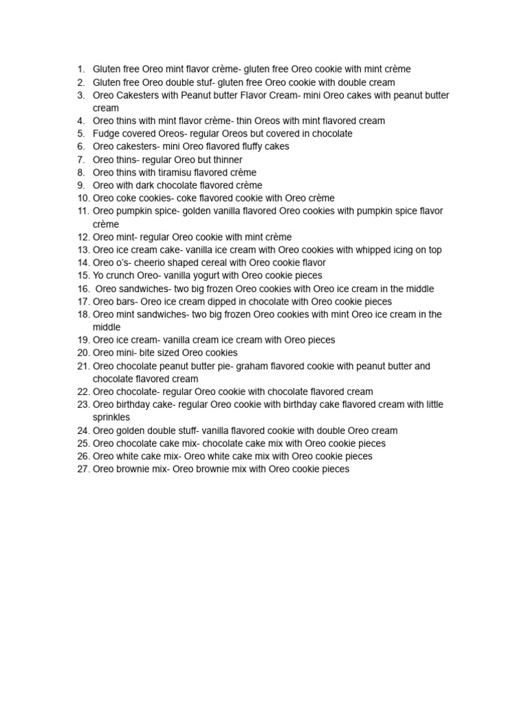 Oreo challenge | PDF