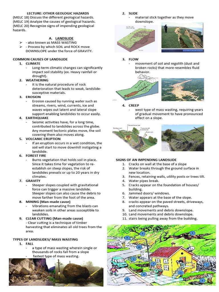 Lecture - Other Geologic Hazards | PDF
