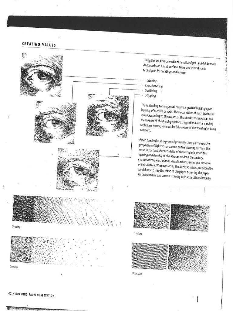 Hatching Techniques Handout | PDF