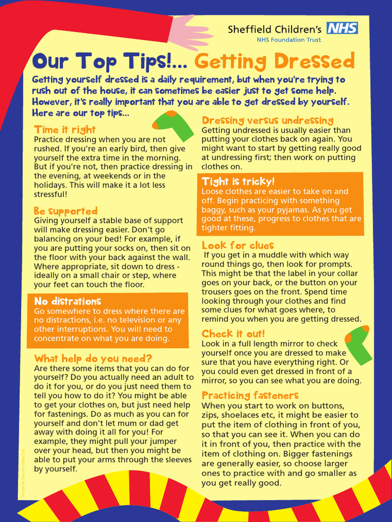 Top-tips-getting-dressed-Sheffield-Childrens-NHS-Foundation-Trust | PDF
