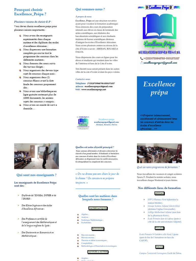 Brochure Excellence - Prépa | PDF