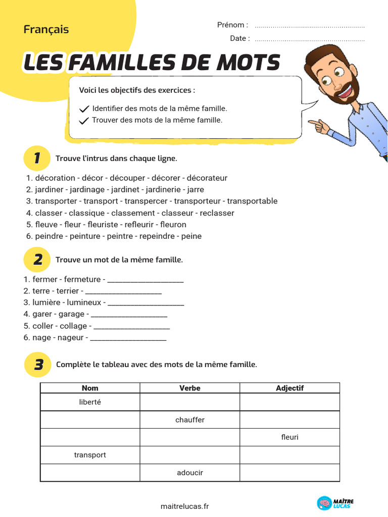 Familles de Mots | PDF