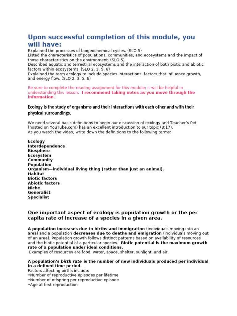 Module 7 Notes | PDF