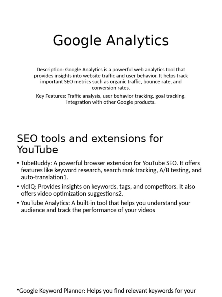 Google Analytics | PDF