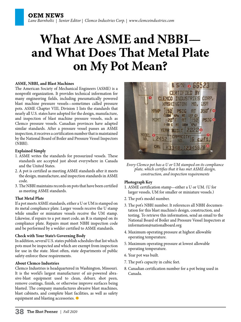 What Are ASME and NBBI - and What Does That Metal Plate On My Pot Mean ...