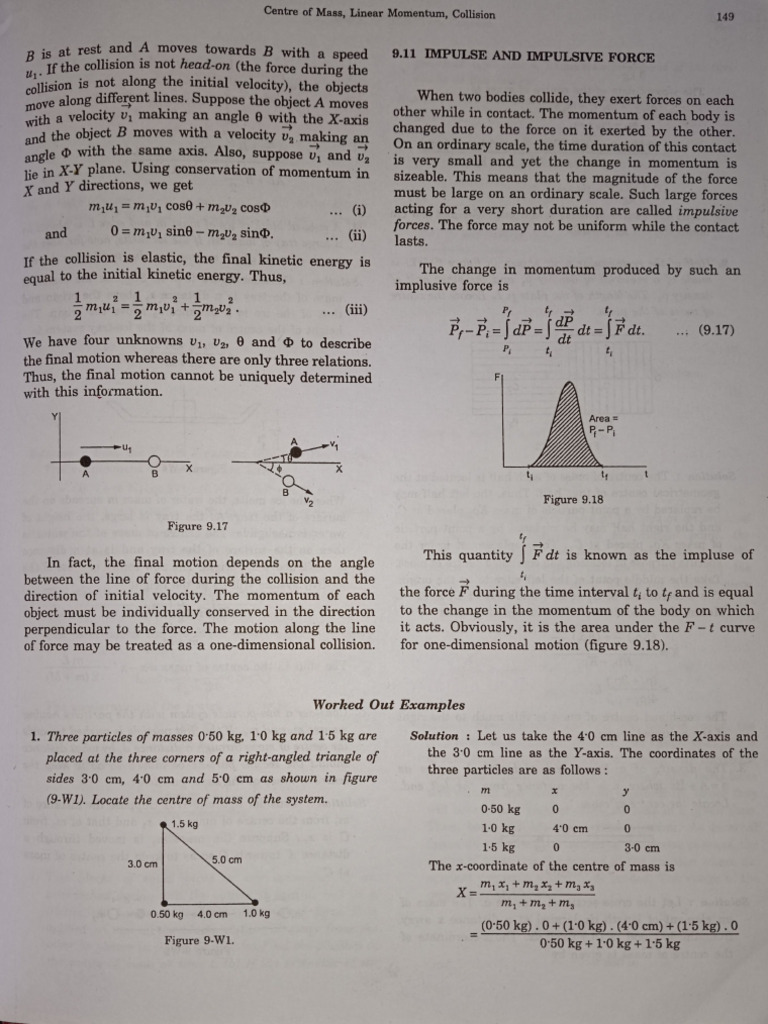 Center of Mass, Linear Momentum, Collision | PDF Center of Mass, Linear Momentum, Collision | PDF