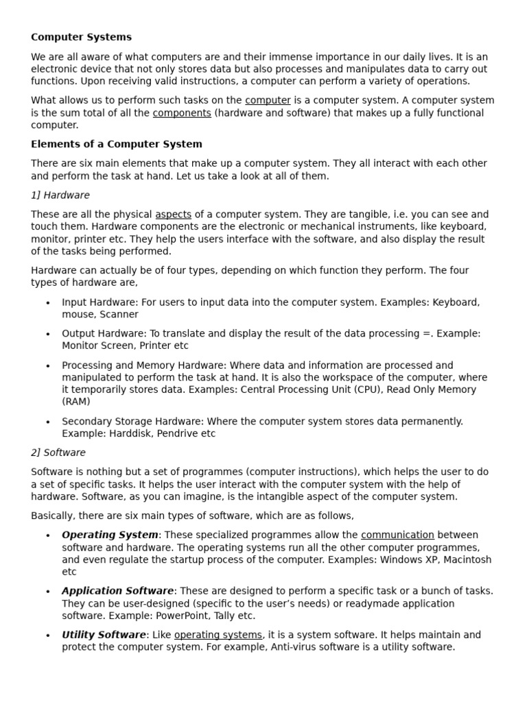 Computer Systems | PDF