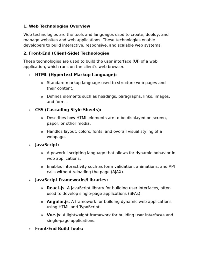 Web Technologies Pdf