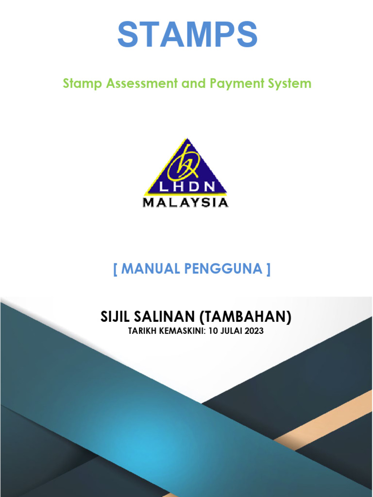 Stamp Assessment and Payment System: Sijil Salinan (Tambahan) | PDF