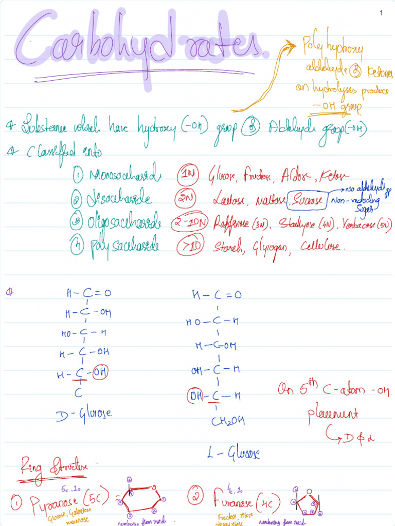 Biochem Carbohydrates | PDF
