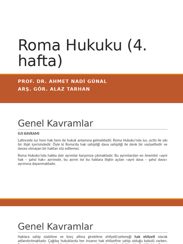 roma-hukuku-4-hafta | PDF