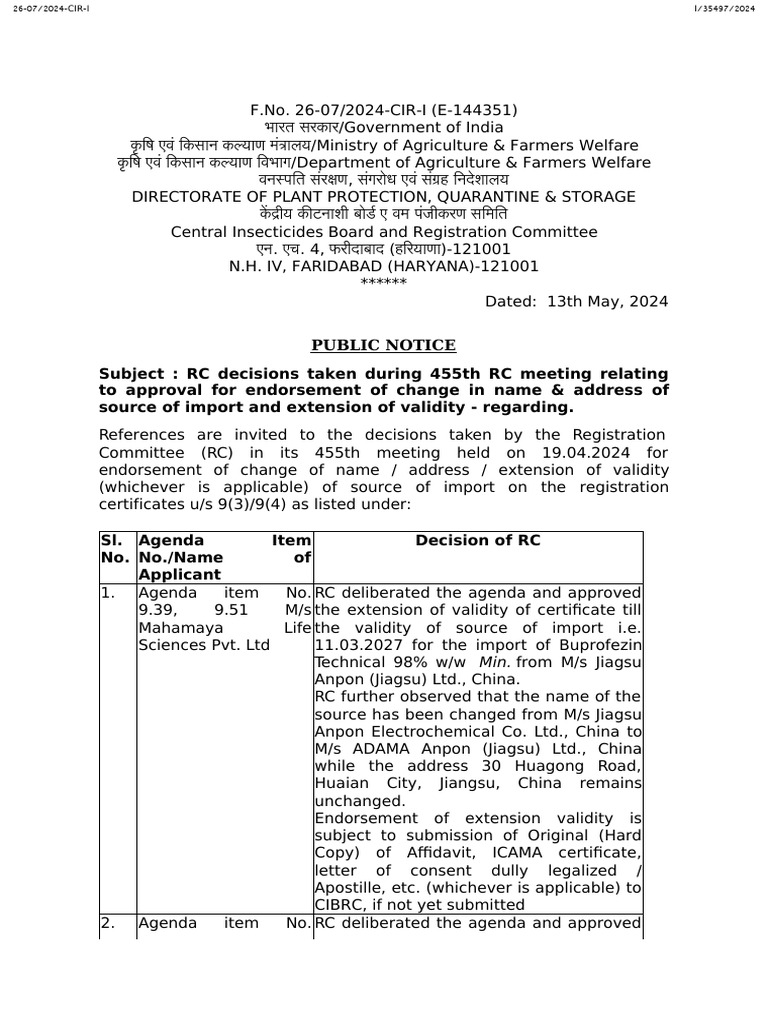 Public Notice Dated 13.05.2024 | PDF