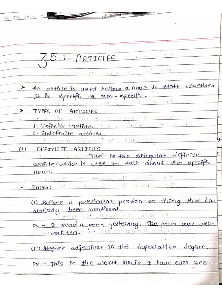 Articles - English Grammar | PDF