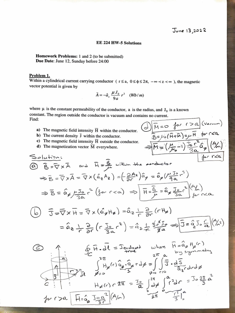 EE 224-Spring 2022-HW5-Solutions | PDF