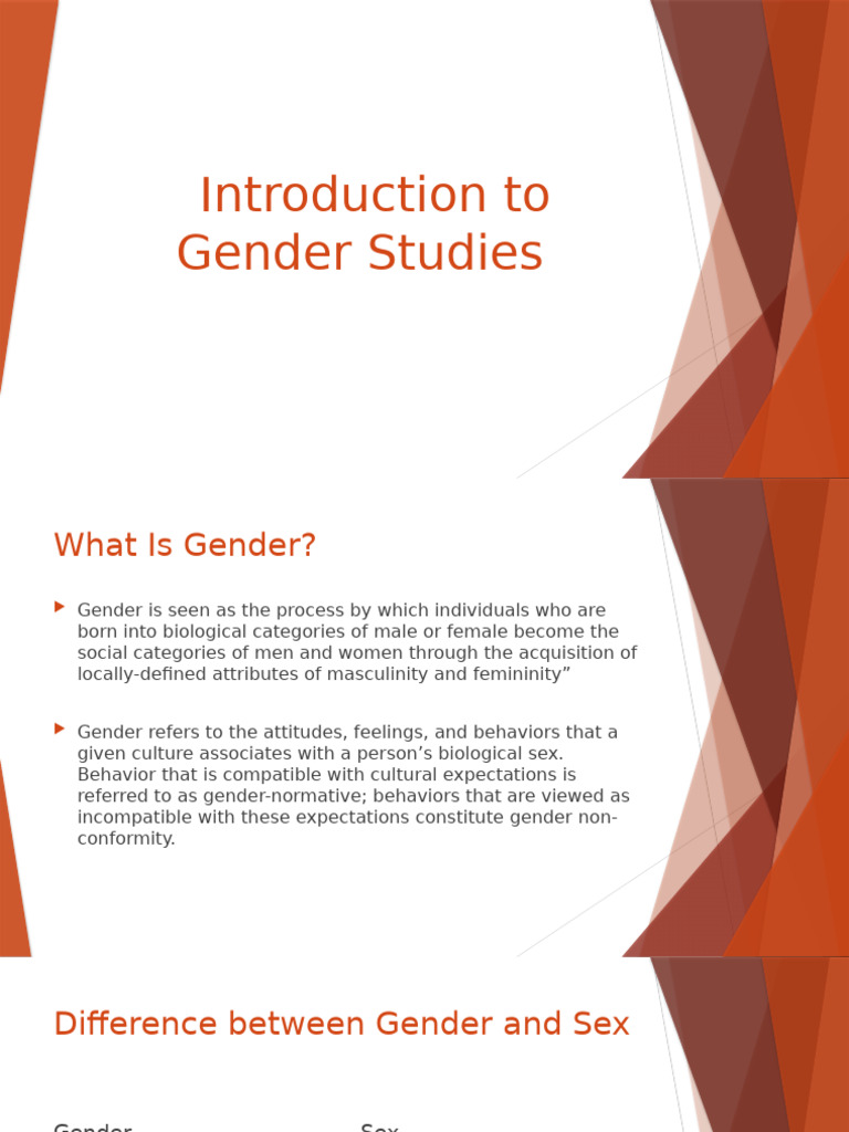 Introduction To Gender Studies | PDF | Gender Studies | Gender