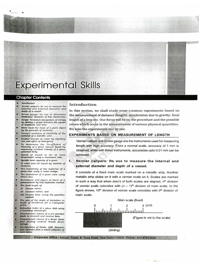 Experimental Skills - Vernier | PDF
