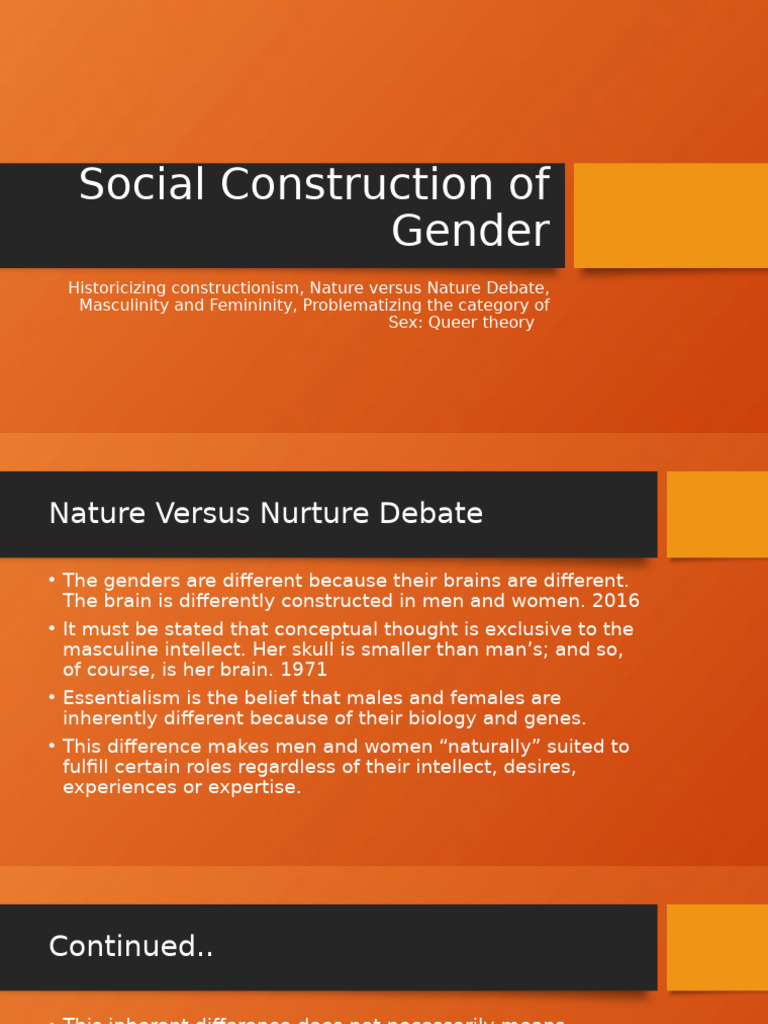 Social Construction of Gender | PDF