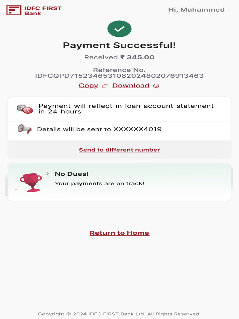 QuickPay Login IDFC FIRST Bank | PDF