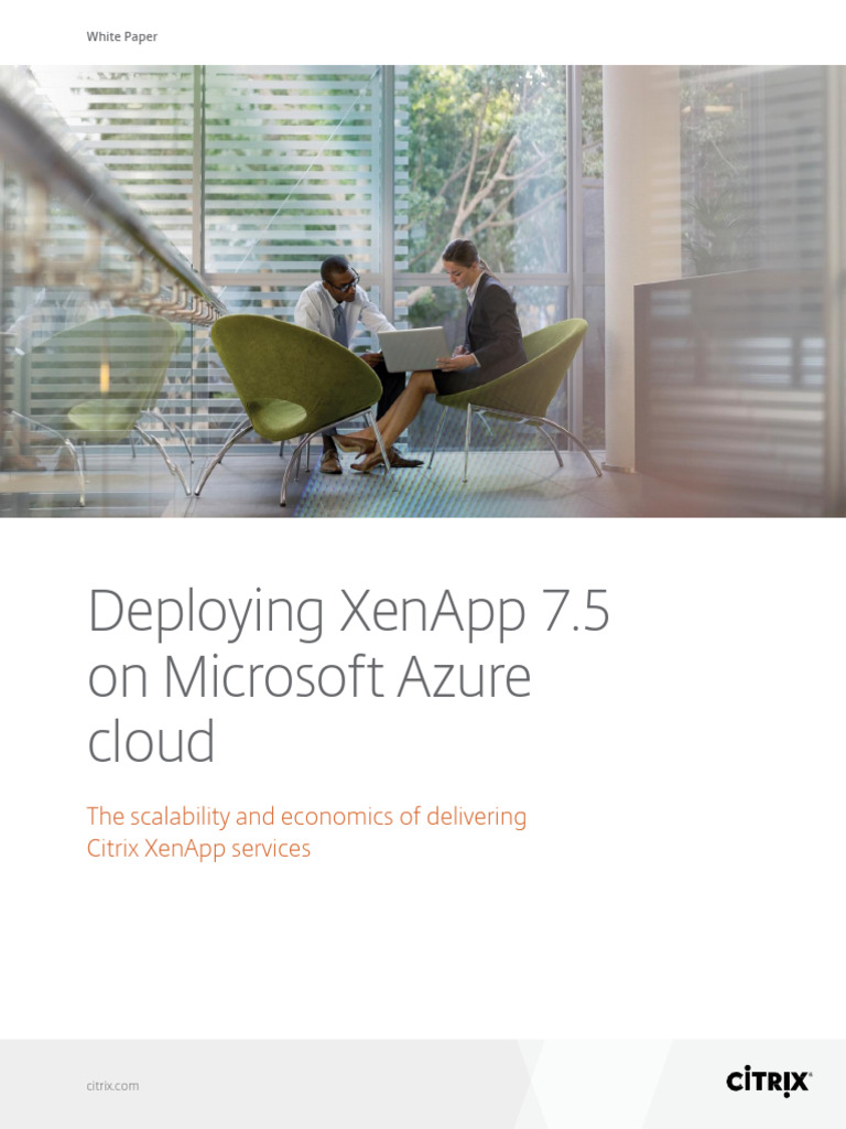 Citrix XenApp 7.5 On Azure | PDF | Cloud Computing | Microsoft Azure