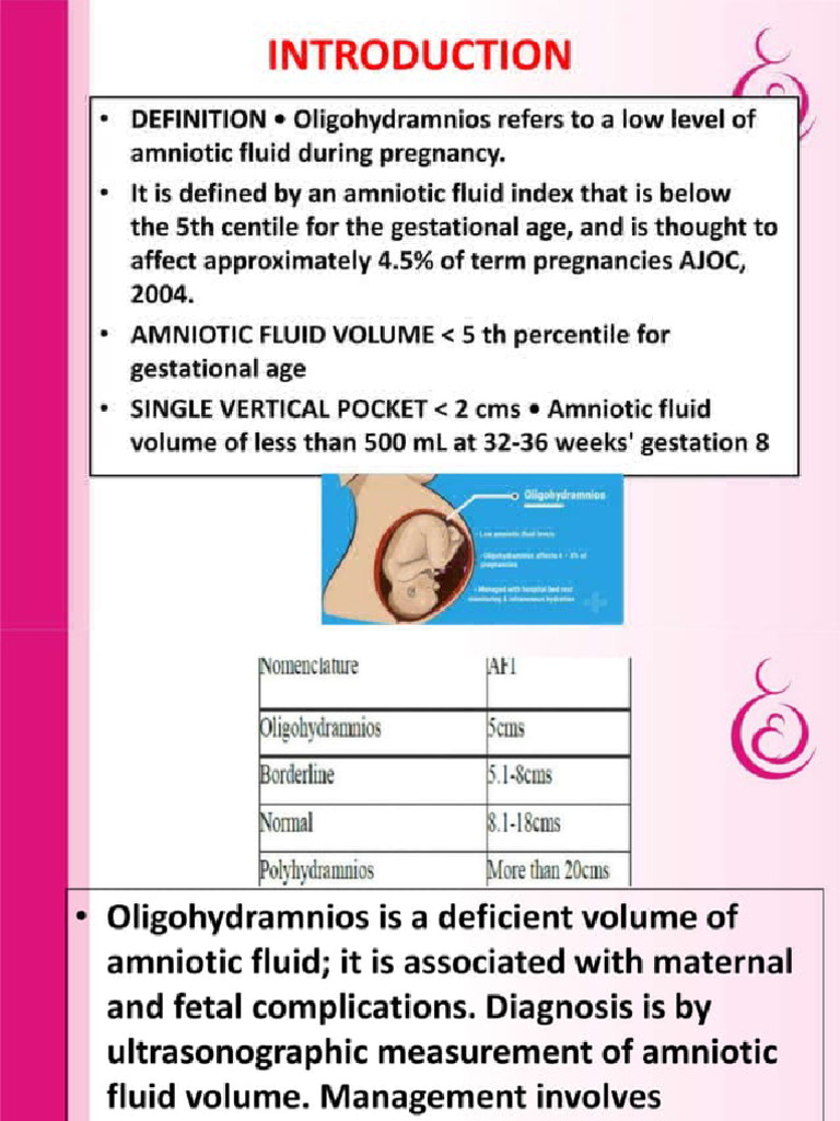 Oligohydramnios | PDF
