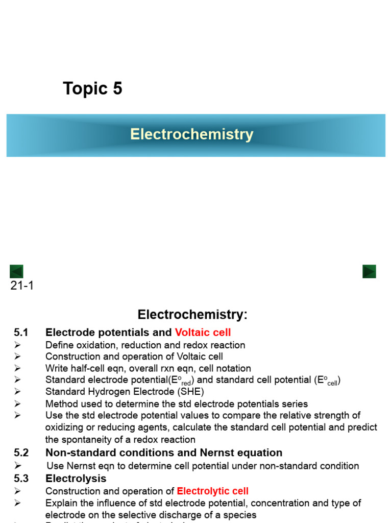Electrochemistry | PDF