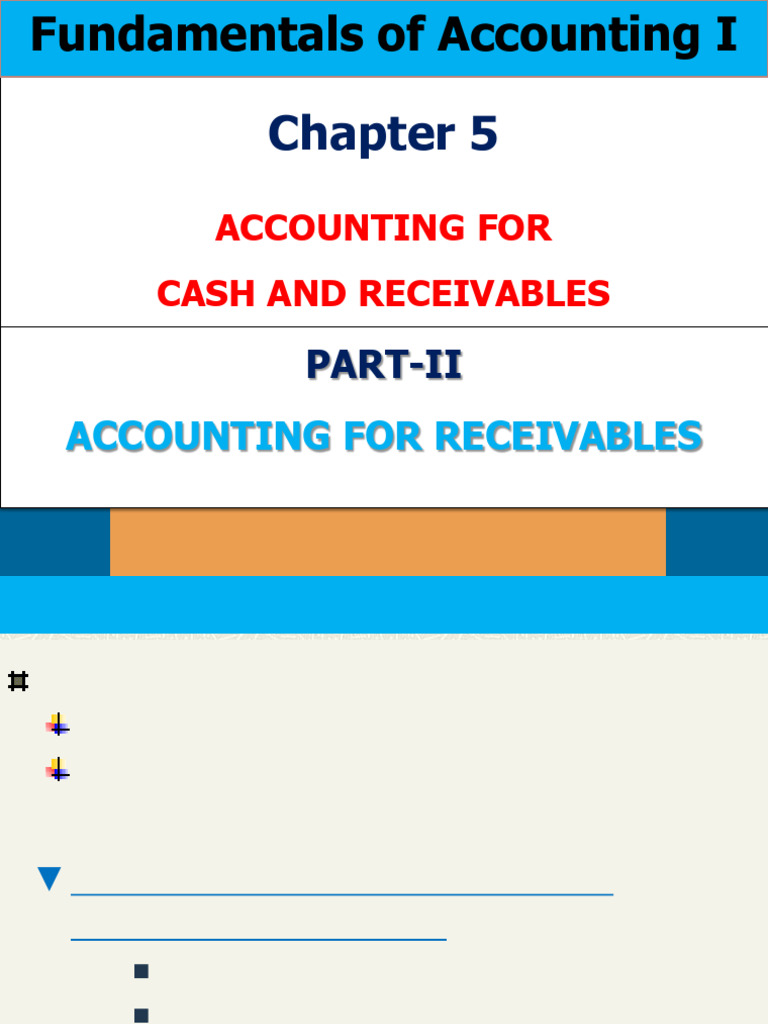 Chapter 5-2 - Accounting For Receivables | PDF | Bad Debt | Credit Card