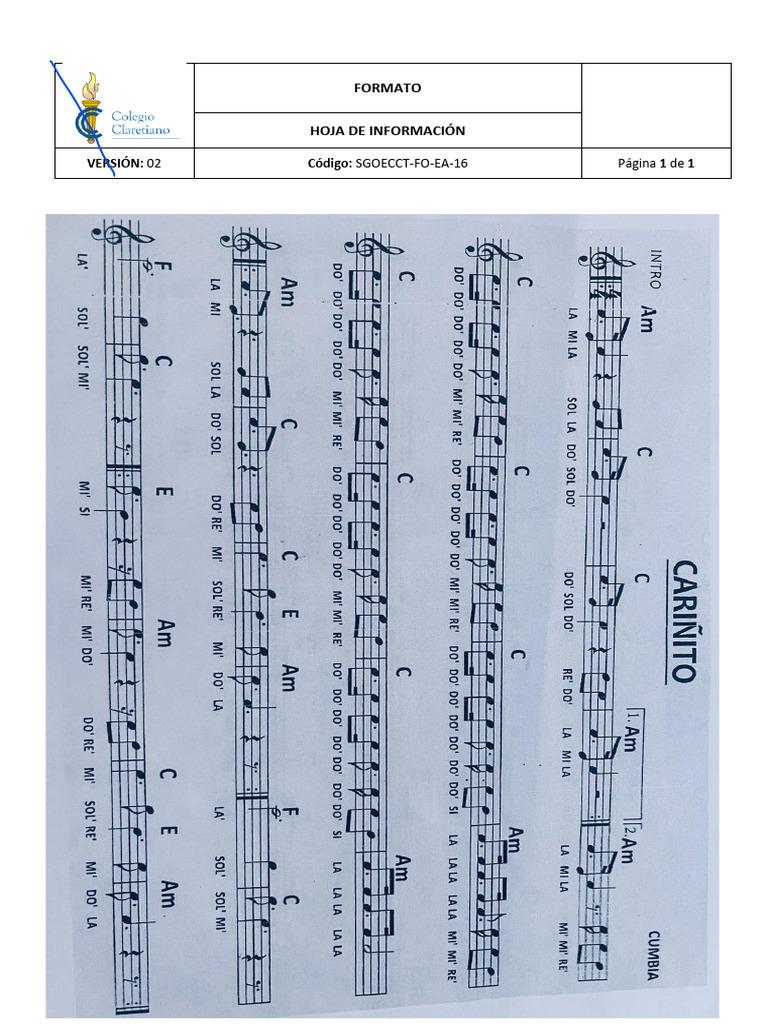 Canción - Cariñito | PDF