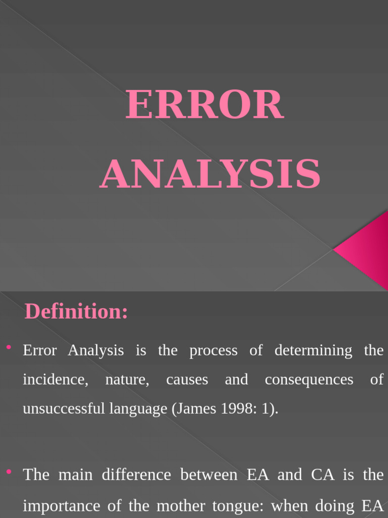 2.3 Error Analysis | PDF