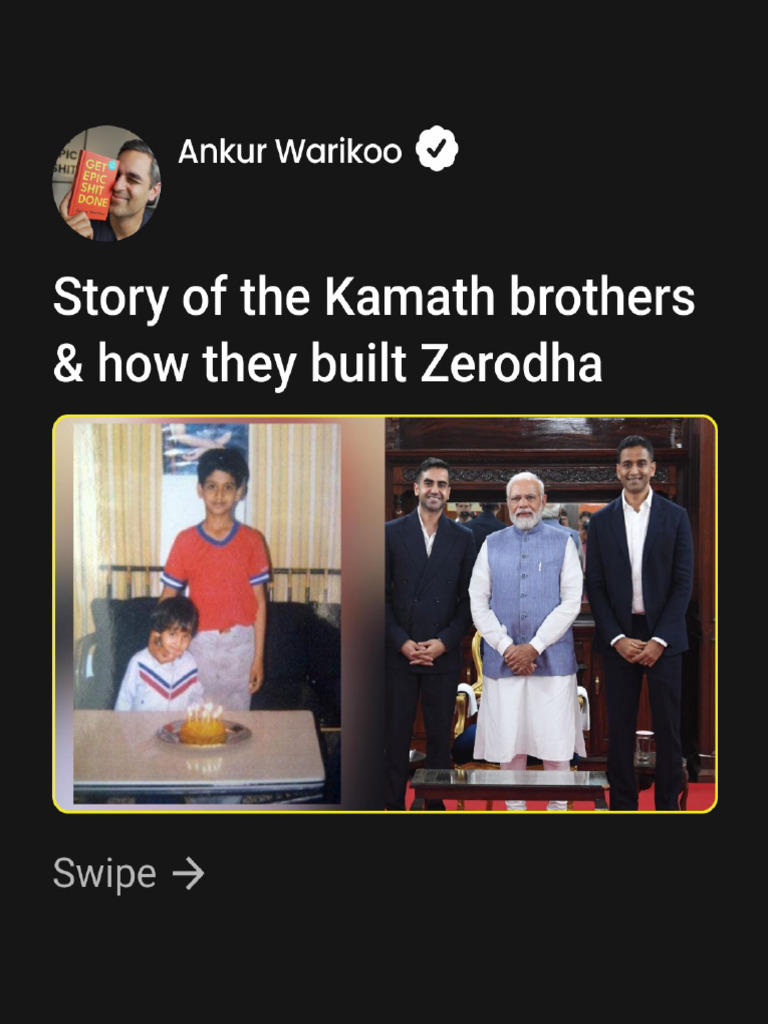 Story of The Kamath Brothers and How They Built Zerodha 1683425454 | PDF