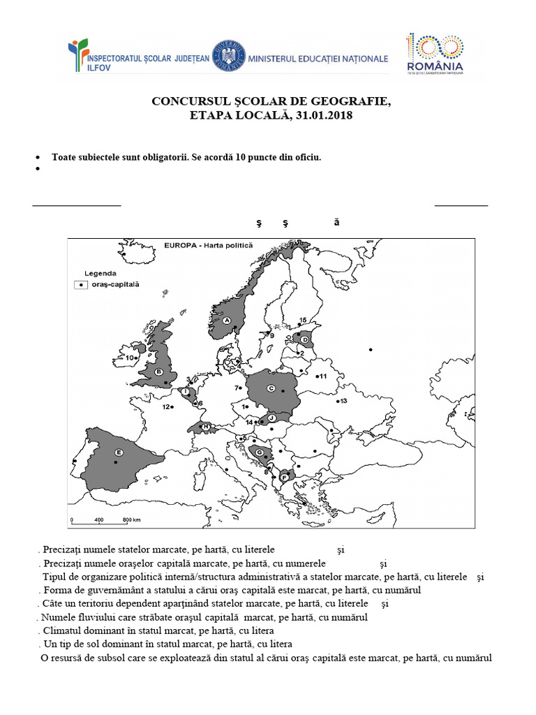 Subiecte XII Locală 2018 | PDF