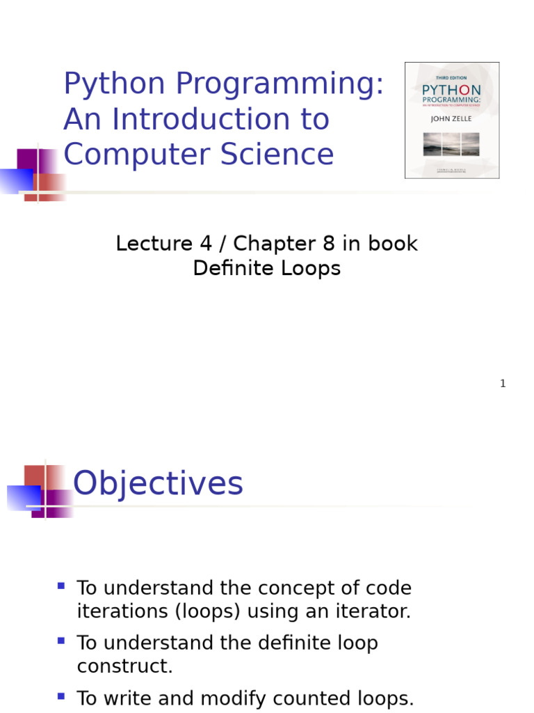 Lecture 4 - Definite Loops | PDF