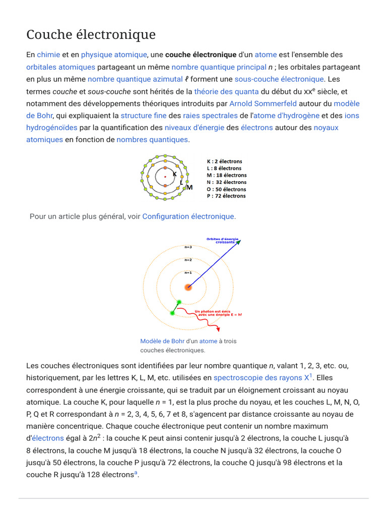 Couche Électronique - Wikipédia | PDF