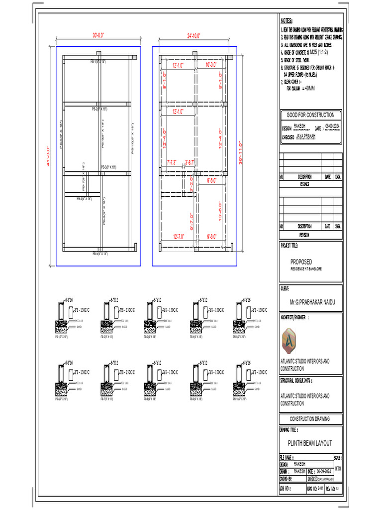 Prahbakar Naidu Plinth Beam Layout-R2 | PDF