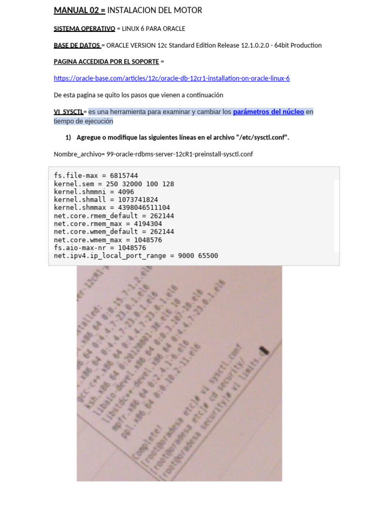 MANUAL INSTALACION MOTOR DB ORACLE 12c | PDF