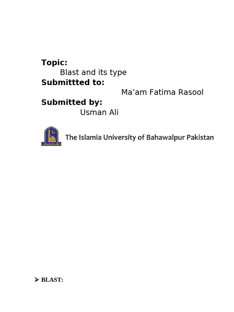 BLAST and Its Types | PDF