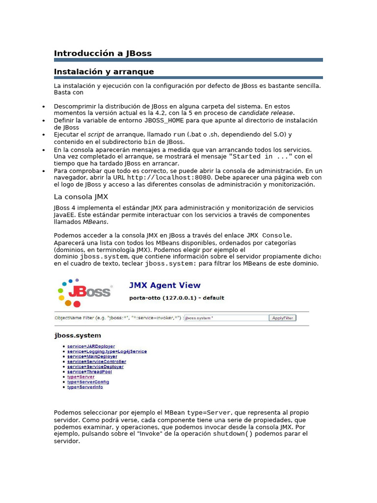 Introducción A JBoss | PDF