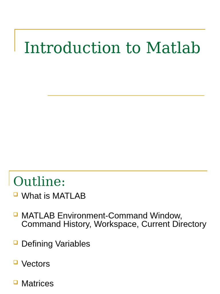 MATLAB | PDF
